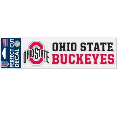 Ohio State Buckeyes 3"x10" Perfect Cut Decal [NEW] NCAA Auto Car Emblem ...