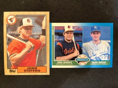 MLB - John Stefero 1987 Topps & 1987 Fleer Prospects - Orioles | eBay