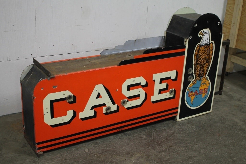 Old Case Porcelain Neon Sign...see my other neons John Deere , IH ...