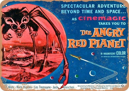 Métal Signe Affiche Angry Red Planet 1960 25.4cm x 35.6cm ⭐États-unis ...