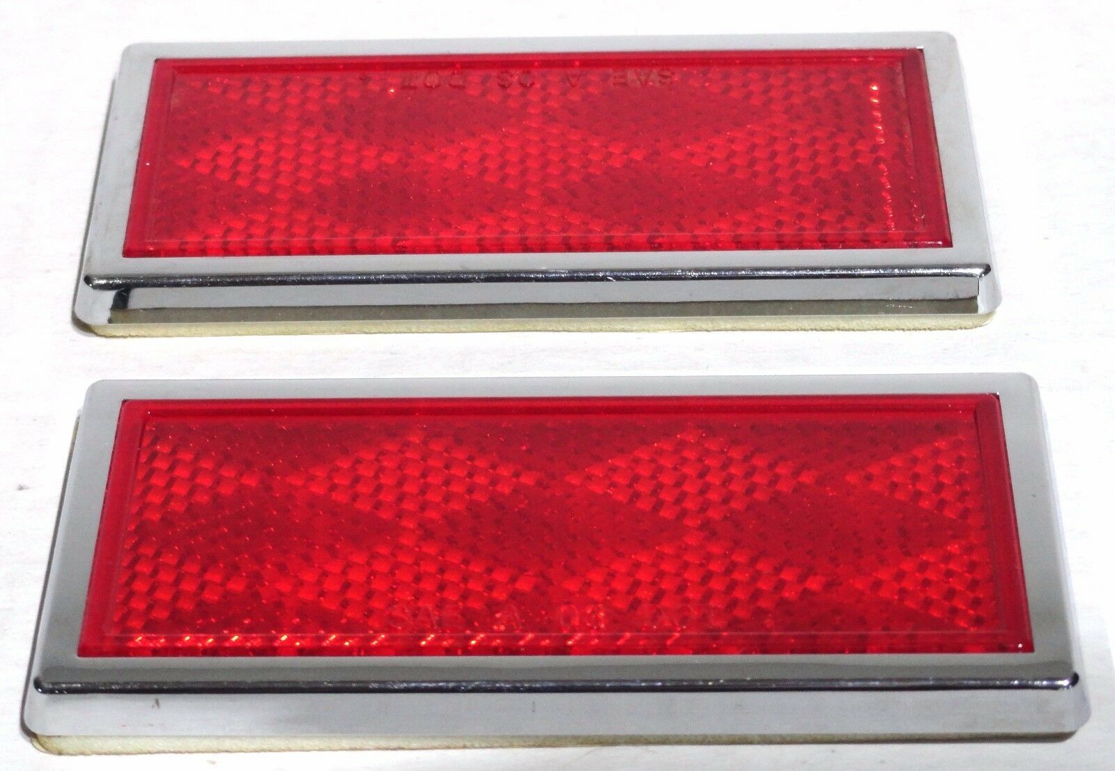Rectangular Reflectors 3-1/2 X 1-3/4 Red Acrylic Stick-on GG80854 | Set ...