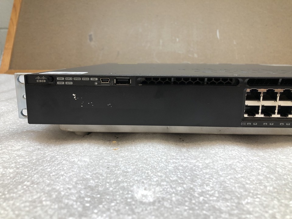 Cisco Catalyst 3650 24 PoE+ 4X1G WS-C3650-24PS-S V03 Gigabit Switch ...