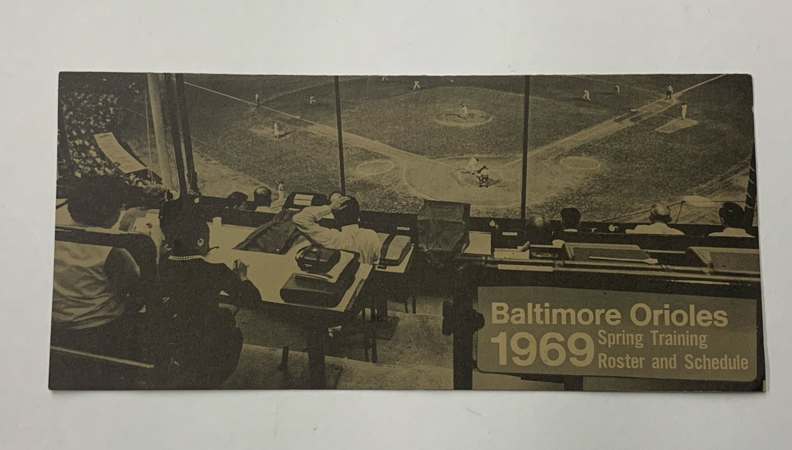 1969 BALTIMORE ORIOLES SPRING TRAINING ROSTER AND SCHEDULE EXTREMELY ...