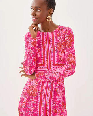 Lilly Pulitzer UPF 50+ Zelena ChillyLilly Dress Sun Shell Pink Big