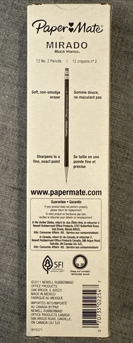 New Paper Mate Mirado Black Warrior Pencils Black HB2 12 Pack Bonus 2 Extra | eBay