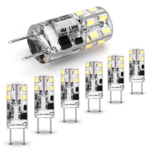 G8 LED Bulbs 0-100 Dimmable 20W 25W Halogen Replacement 6000K Daylight ...