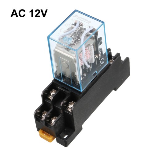 uxcell a13060500ux0313 AC 12V Coil 8 Pin 8 Pin 10A LY2J DIN Rail ...