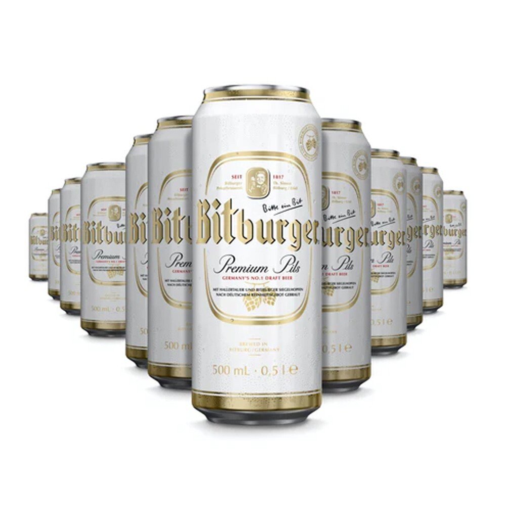 Bitburger Premium German Pils 4.8% - 500ml Cans - Pack of 12 | eBay