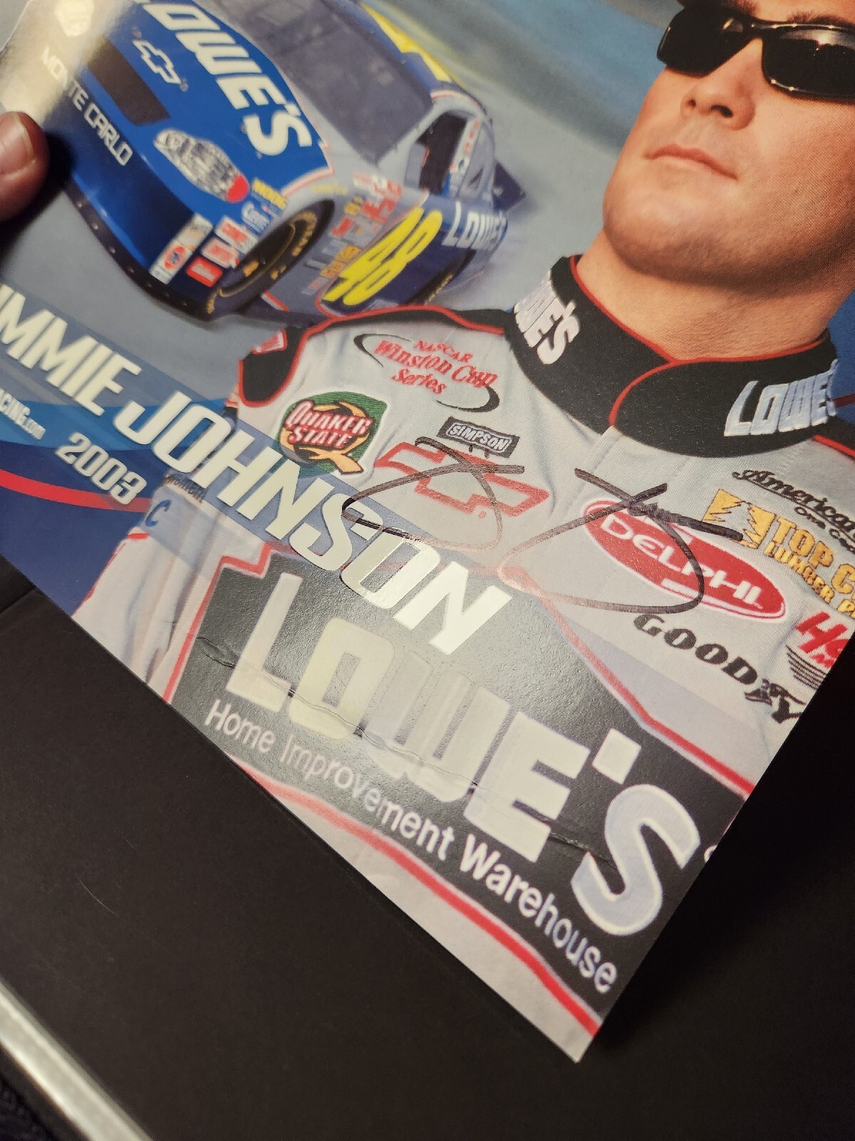Jimmie Johnson AUTOGRAPHED 2003 Team Lowe’s Racing Handout Hero Card | eBay
