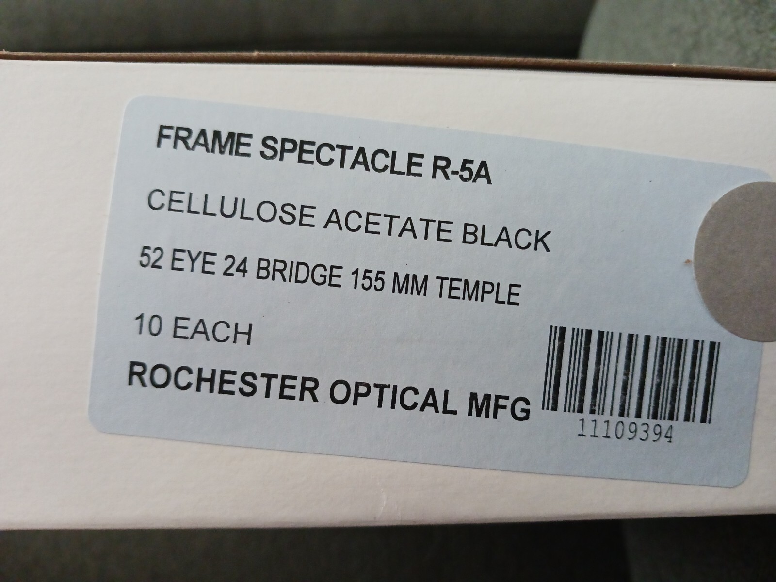 10 Pairs ROCHESTER R-5A CELLULOSE BLACK FRAMES 52-24-155mm Optical ...