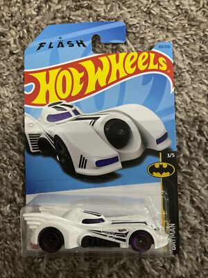 Hot Wheels Batmobile DC The Flash Batman Series #3/5 White | eBay