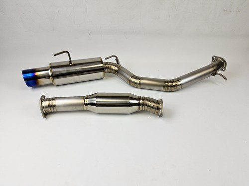 Full Titanium Burnt Tip Single Exit Exhaust Y-Pipe Back For 09-20 ...