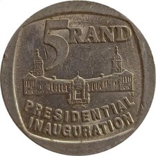 South+Africa+5+Rand%2C+1994%2C+Presidential+Inauguration for sale ...