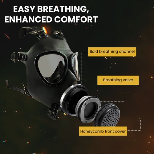 KYNG Gas Mask Respirator CBRN Face Mask w/NBC Sealed 40mm FILTER BOTTLE ...