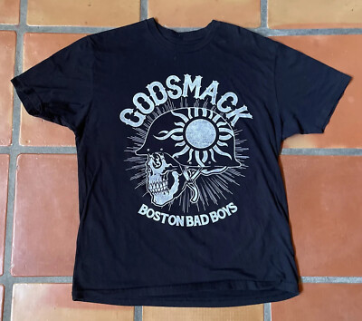 God Smack Boston Bad Boys USA Tour 2014 Men’s M Black Graphic T-Shirt ...