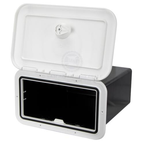 Access Hatch Storage Box Caravan/ Boat/RV White Can-SB Italian Made ...
