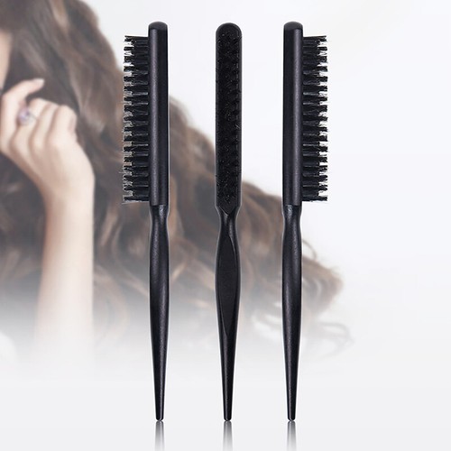 Salon Wooden Comb Hair Teasing Brush Handle Back Comb Natural Boar Bris ...