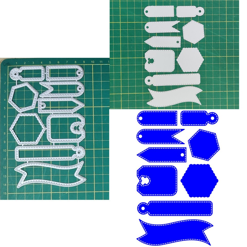 label banner Tag Metal Cutting Dies Stencils DIY Scrapbooking Embossing ...