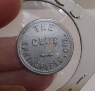 Antique The Club 5c Trade Token Springfield, OR MRT 377 | eBay