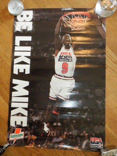 1992 MICHAEL JORDAN "BE LIKE MIKE" POSTER-RARE | eBay