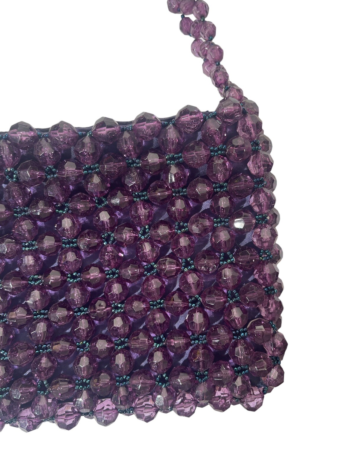 Vintage Vanessa Paris-New York-London Purple Beaded S… - Gem
