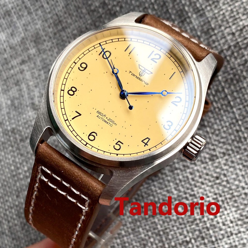 Tandorio 39mm Yellow Start Dial NH35A PT5000 200m Diver Men Watch ...