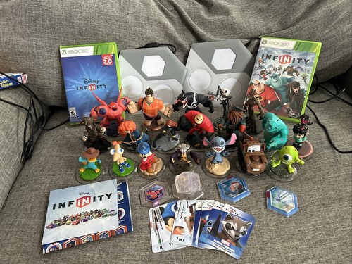 XBox360 Disney Infinity Lot 2 Games 2 Pads 21 Figures Discs Cards | eBay