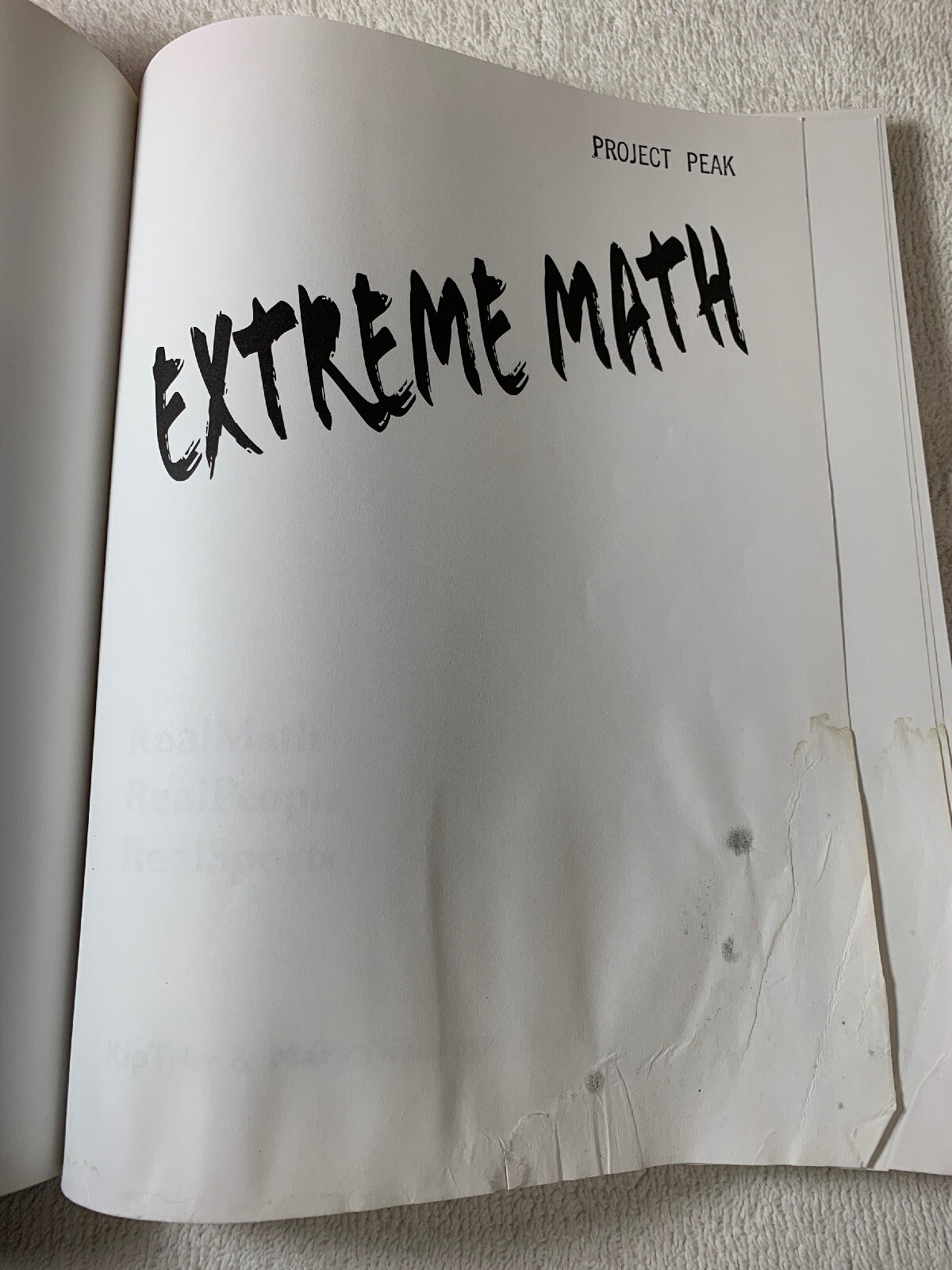 EXTREME MATH: REAL MATH, REAL PEOPLE, REAL SPORTS By Kip Tyler ...