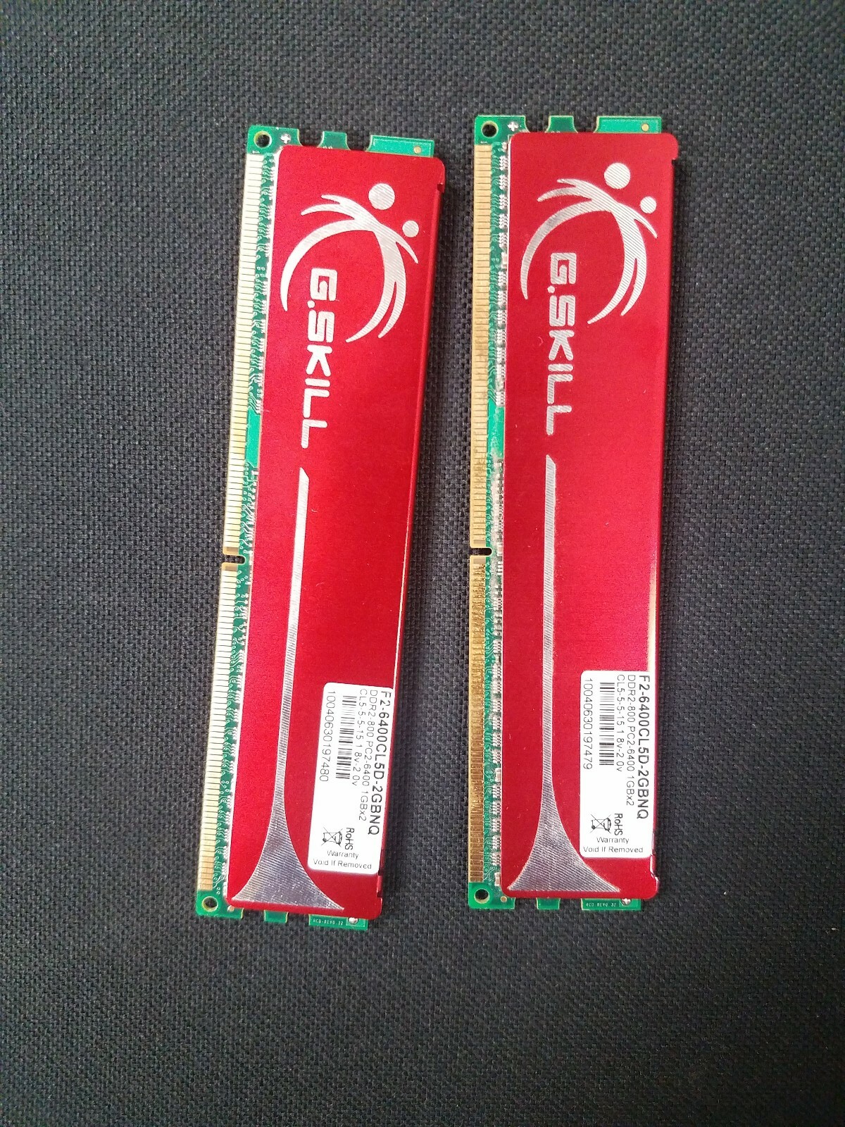 G.SKILL GSKILL 2GB (2x1GB) PC2-6400U DDR2 DESKTOP MEMORY RAM item8800 ...