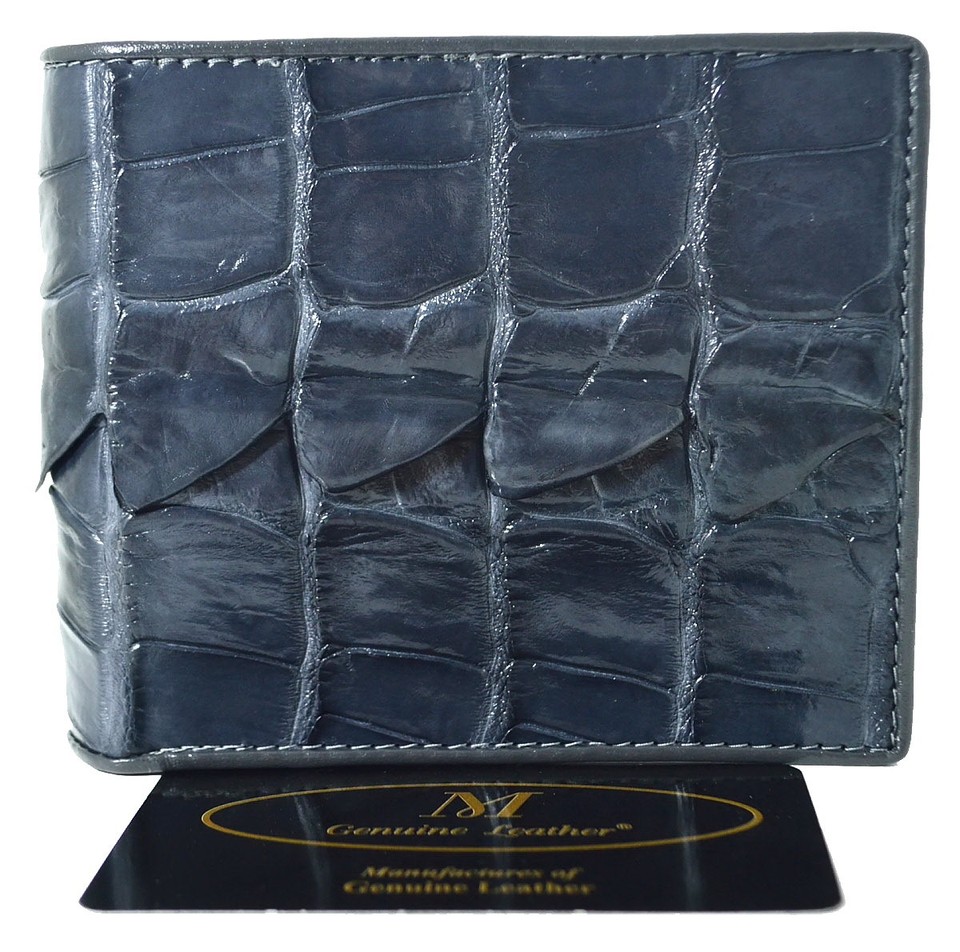 Authentic M Crocodile Skin Men's Bifold Big Tail Wallet | eBay