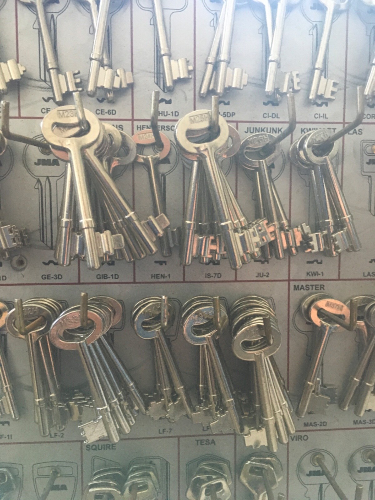 For Union replacement Pre Cut Keys M9H to M40H for 2 Lever 2295 Mortice ...