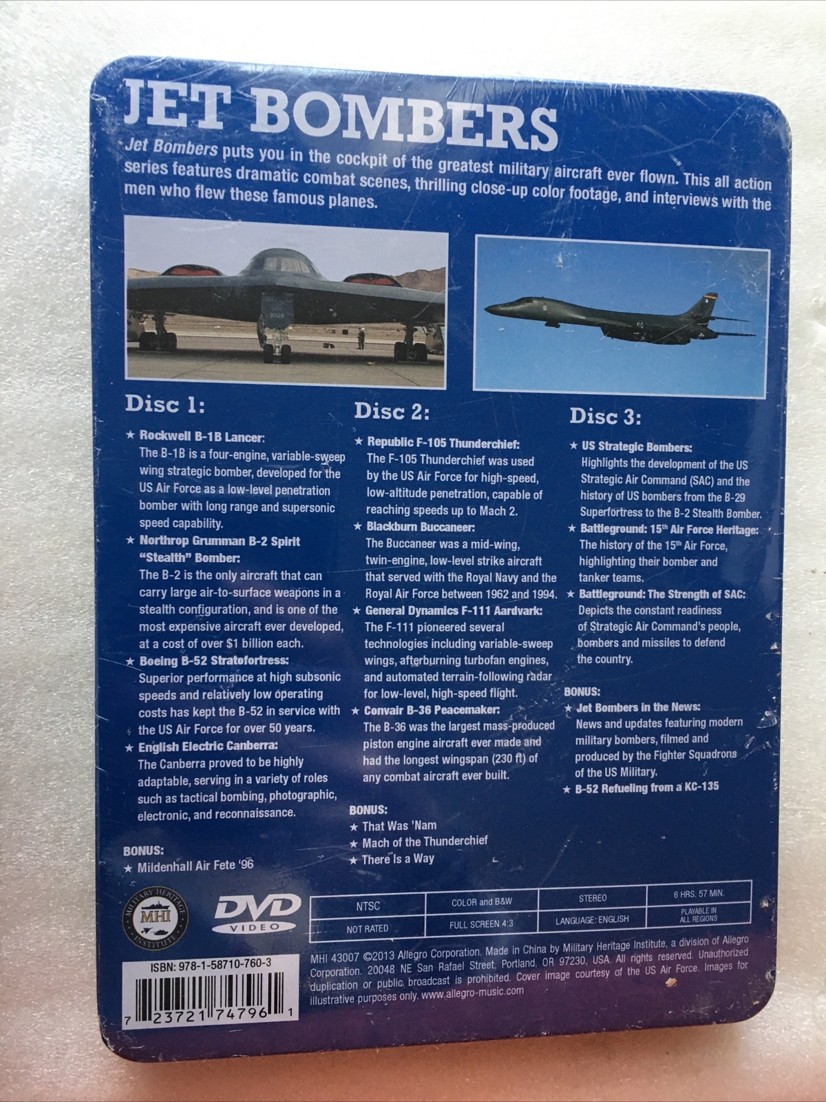 Legends of Air Combat: Jet Bombers (DVD, 2013, 3-Disc Set) for sale ...