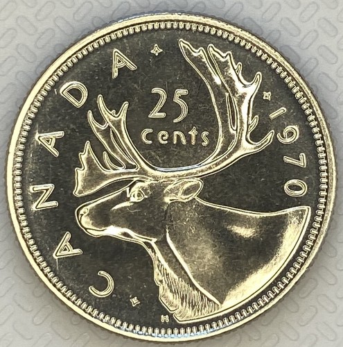 1970 Canada 25 Cents Caribou Proof Like Quarter Coin | eBay