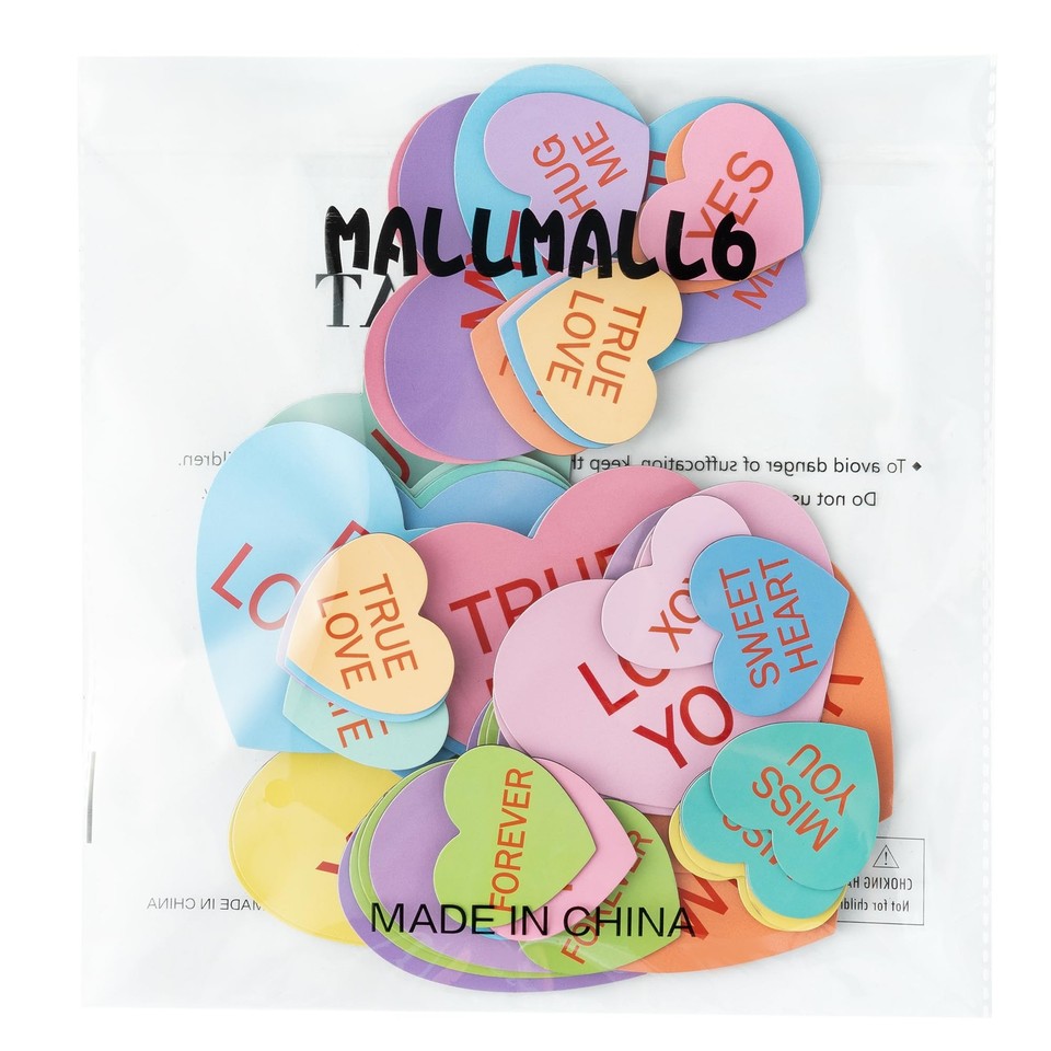 48Pcs Valentine's Day Fridge Magnets, Sweet Heart Refrigerator Magnetic ...