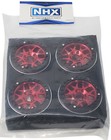 NHX RC 2.2'' Aluminum Beadlock Crawler Wheels Rims - M105 Red/Black ...