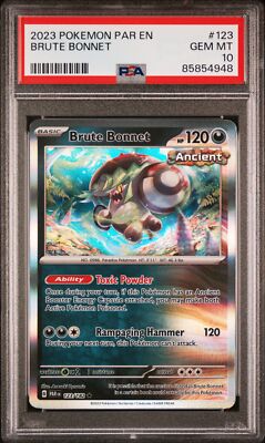 2023 Pokemon Paradox Rift PAR EN 123 Brute Bonnet - PSA 10 Pop 8! | eBay