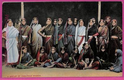 ag3742 - INDIA - VINTAGE POSTCARD - A group of Canarese women | eBay UK