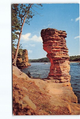 Chimey Rock Formation Wisconsin Dells WI Chrome Postcard Vtg Unposted ...