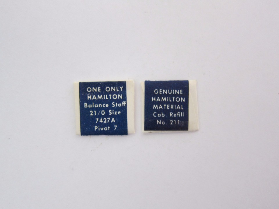 Hamilton 21/0s Balance staff, 7427A Pivot 7 watch movement part NOS | eBay