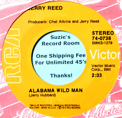 Jerry Reed Alabama Wild Man - Strong VG+ Country 45 7" Vinyl -COUPONS ...