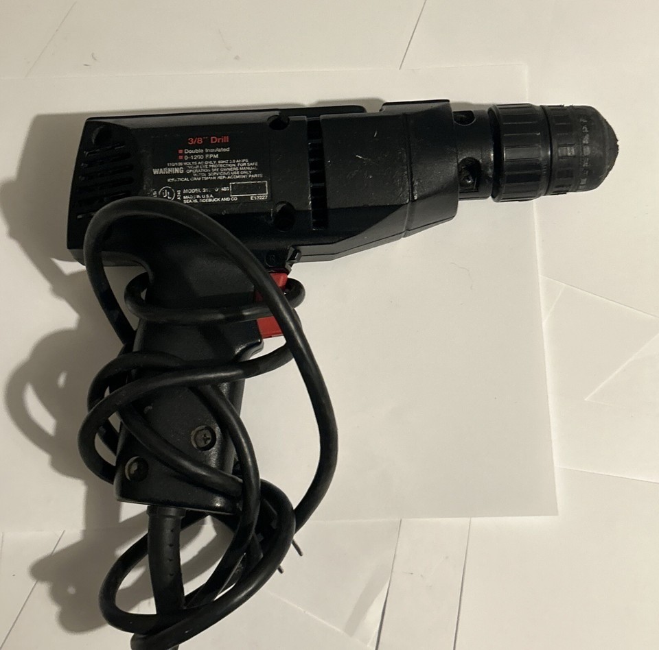 Sears Craftsman 3 8 Inch Drill Variable Speed Reversible Wired 315