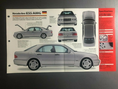 1997 Mercedes-Benz E55 AMG Sedan Plakat,Spezial Blatt,Ordner,Katalog ...