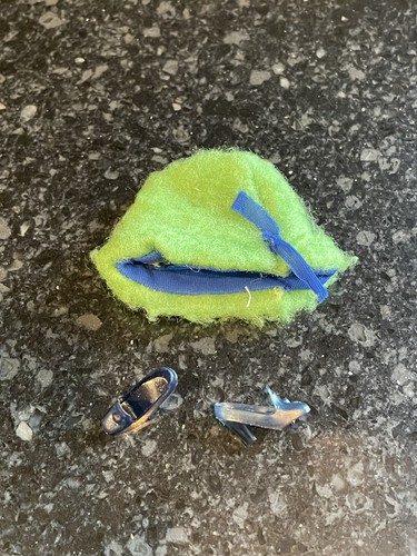 VTG Mattel Barbie Now Knit Outfit #1452 Green Felt Hat Dark Blue High ...