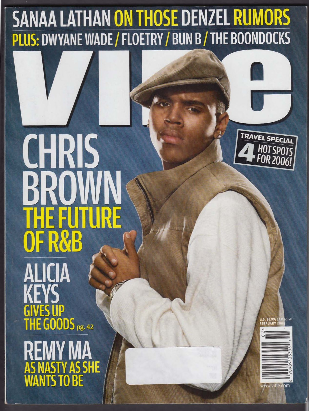 VIBE Chris Brown Alicia Keys Remy Ma Sanaa Lathan Dwayne Wade Boondocks ...