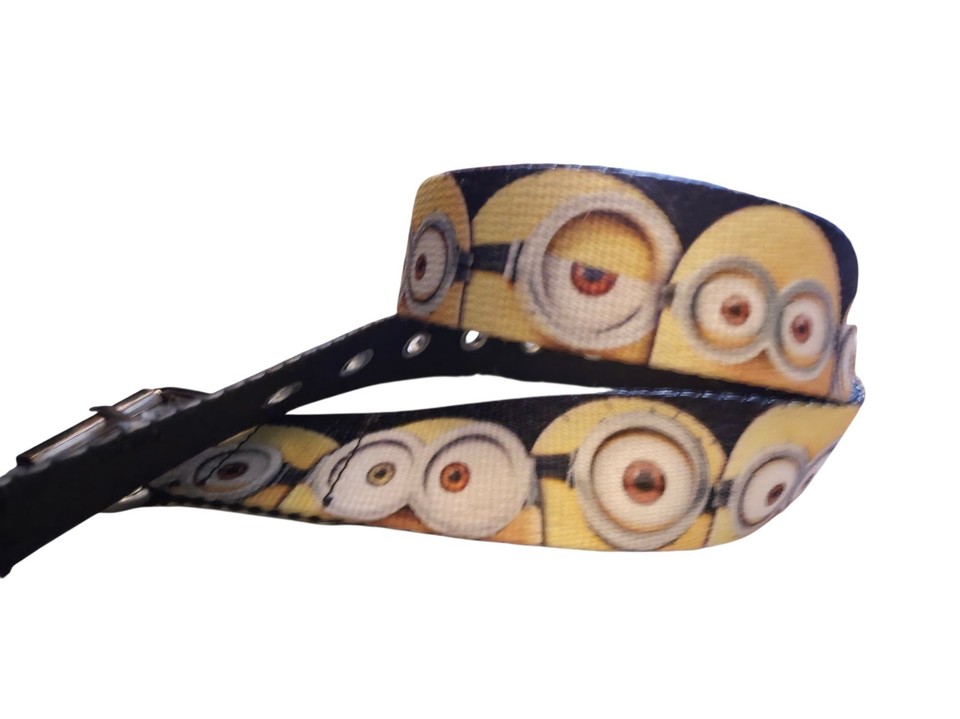 Minions Belt 33" Cartoon Character Yellow Black Adjustable Buckle ...