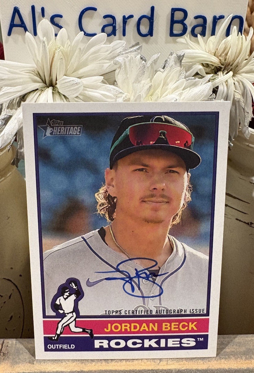 JORDAN BECK 2025 Topps Heritage High Number Real One On Card Auto ROA ...