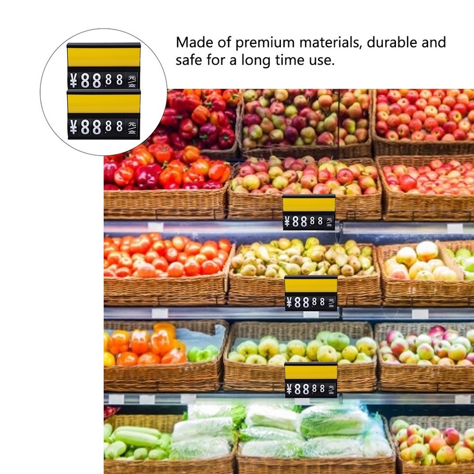 3 Pcs Plastic Basket Label Holders Clothing Store Price Display Clip ...