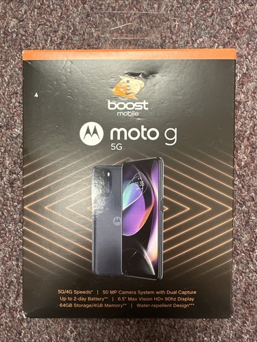 Boost Mobile Motorola Moto G 5G 2022 64GB Gray Phone Prepaid Smartphone ...