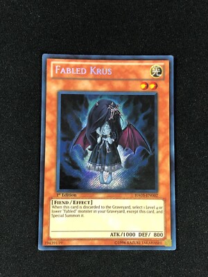 YUGIOH FABLED KRUS HA03-EN002 1ST SECRET PLAY/EDGEWARE | eBay