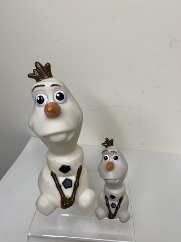 Disney Frozen Olaf Snowman Plastic 6 inch and 3 inch Figures Lot of 2 ...